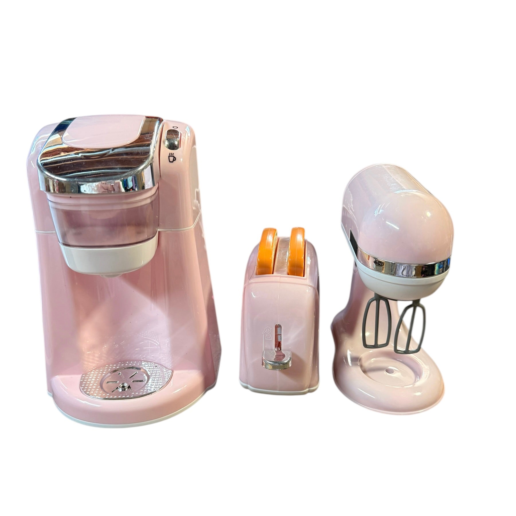 Pink Playgo Gourmet Coffee Maker, Toaster & Mixer Imaginative Play, Re ...